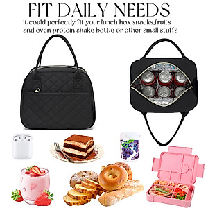 CAMTOP Lunch Box for Women Insulated Lunch Bag Lunchbox Cooler Thermal Leakproof Quilted Reusable Lunch Tote Bag for Work School Travel Picnic