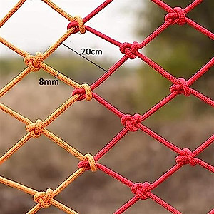 EkiDaz HXRW Rope Net Outdoor Climbing Net Safety Protective Net Colorful Climbing Cargo Net Kids Pet Protection Fence Decoration Playground Sets for Backyards (Size : 1 * 1m(3.3 * 3.3ft))