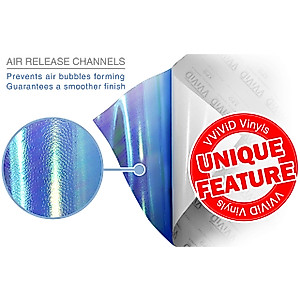 VViViD Extra-Wide Headlight Taillight Vinyl Tint Wrap 16 Inch x 48 Inch Roll (Chameleon Blue)