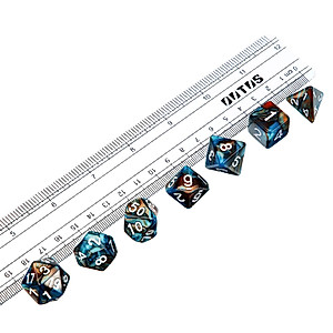 14 Pieces 7-die Dice Set Polyhedral Dice Compatible with Dungeons and Dragons with Black Pouch