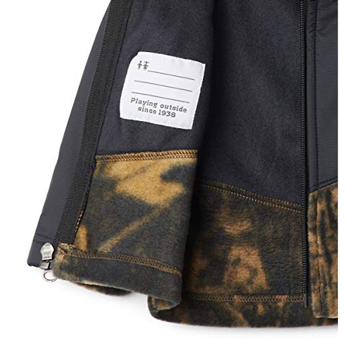 Columbia Baby Steens Mt Overlay Hoodie, Timberwolf Print/Black, 6/12