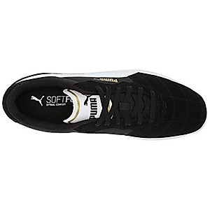 PUMA Men's Astro Kick Sneaker, Black-White-teamgold, 9 M US