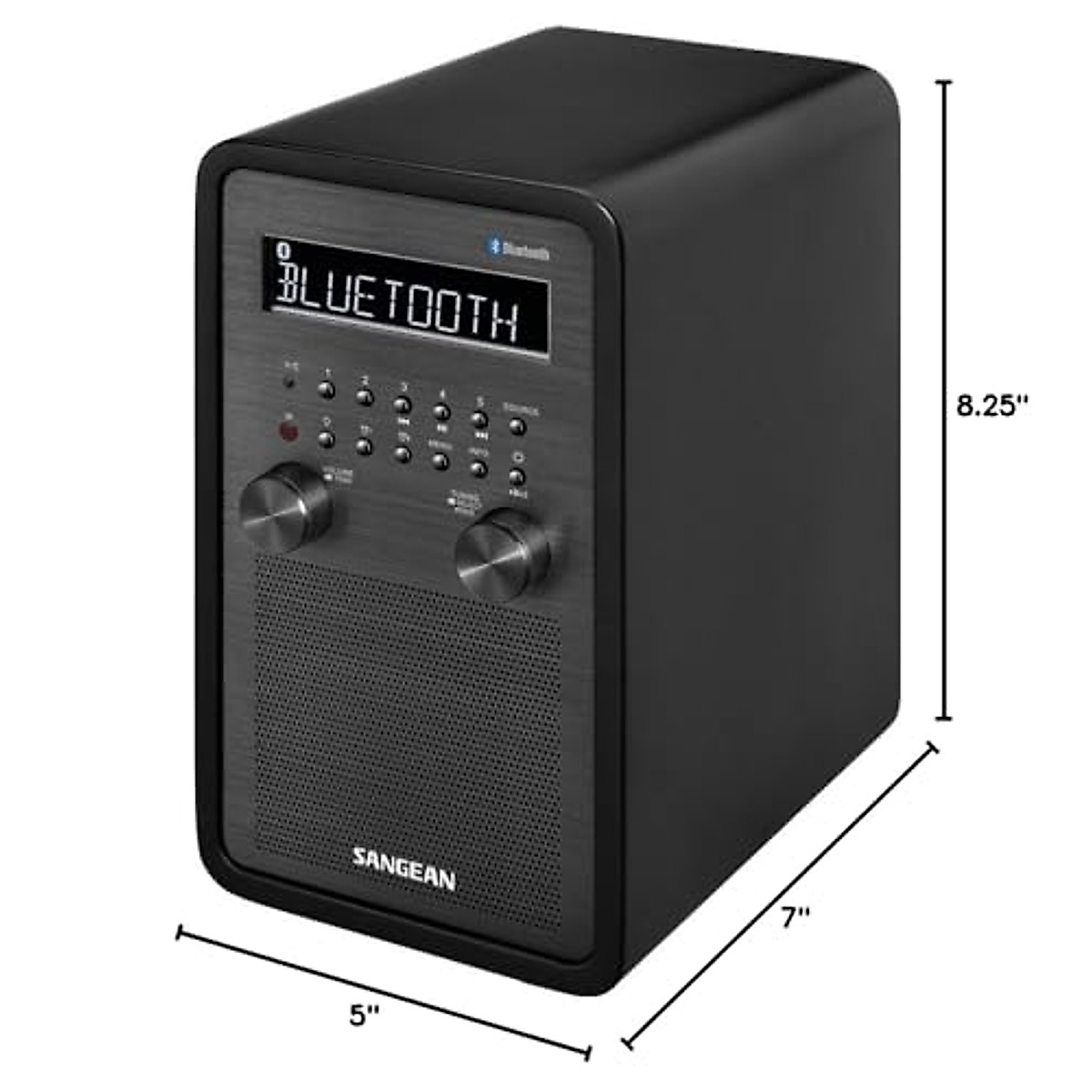 Sangean WR-50 FM-RBDS/AM/Bluetooth Wood Cabinet Table Top Radio (Certified Refurbished)