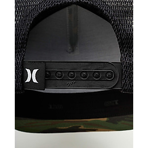 Hurley Mens Caps - Flat Brim Snapback Baseball Cap Standard Trucker Hats for Men, Size One Size, Camo/Black
