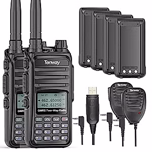 GMRS Radio Handheld GM-55 2pcs 5W Long Range Two Way Radio GMRS Repeater Capable, with NOAA Scanning & Receiving, Display SYNC, for Off Road Overlanding