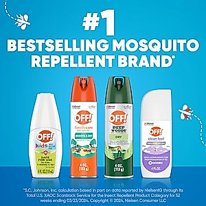 OFF! Kids Insect Repellent Spray, 100% Plant Based Oils, Safe for Use On Babies, Toddlers and Kids, 4 oz