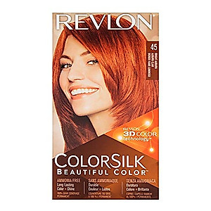 Revlon U-HC-2441 ColorSilk Beautiful Color no.45 Bright Auburn by Revlon for Unisex - 1 Application Hair Color