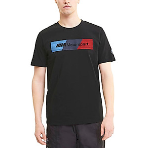 PUMA Men's Standard BMW M Motorsport Graphic Tee, Black 9.0, Small
