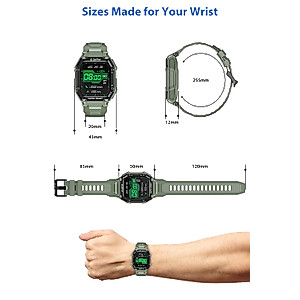 Smart Watch for Women Men Waterproof Fitness Tracker with Blood Pressure and Heart Rate Monitor for iOS Android Phones Digital Activity Tracker with 1.69'' Touch Screen for Running Swimming Green