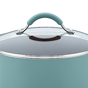 Rachael Ray Cucina Nonstick Cookware Pots and Pans Set, 12 Piece, Agave Blue