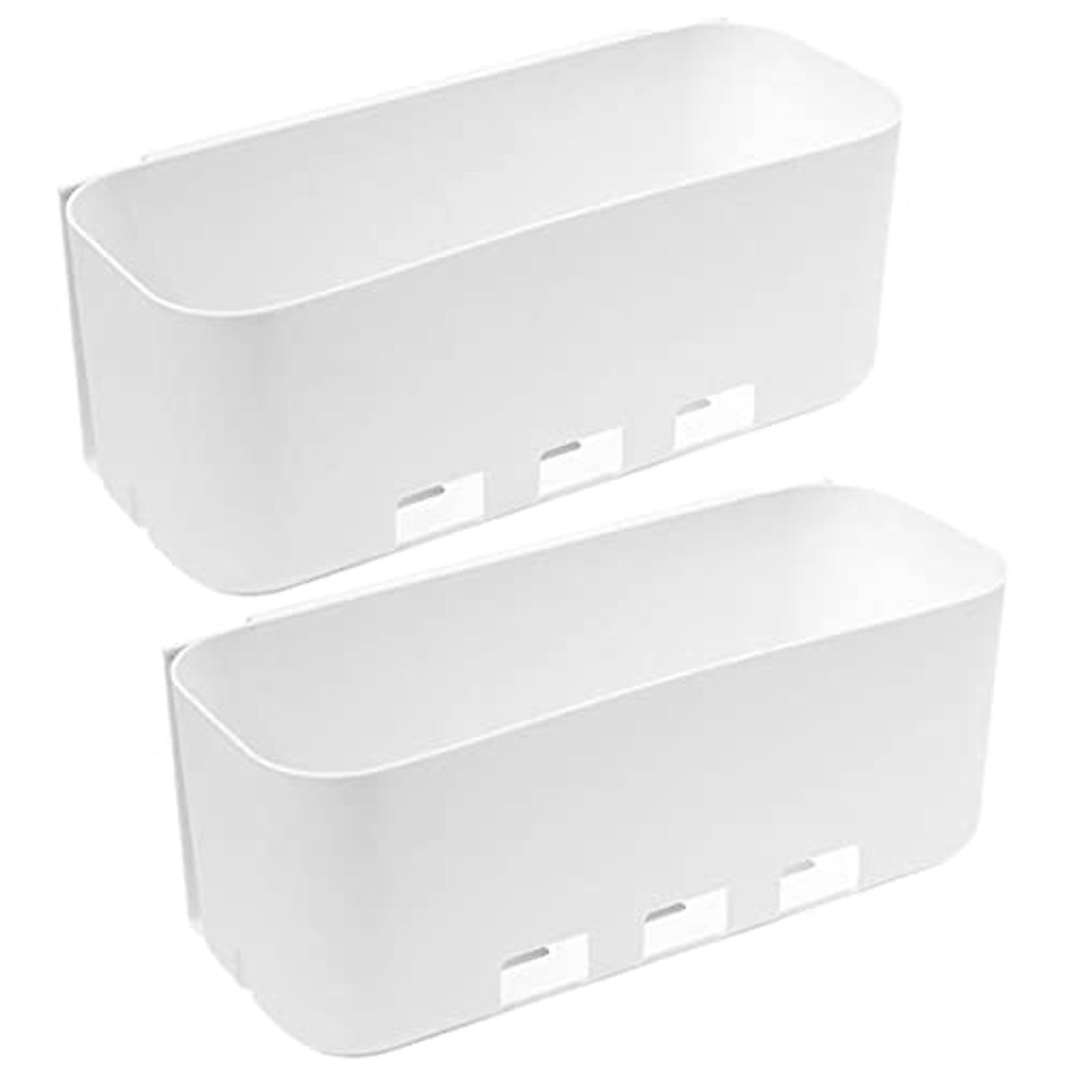 VICASKY 2pcs Box Shelf Under Sink Storage Caddy Plastic Storage Drawers Under Sink Shelf Multipurpose Sink Organizers Under The Sink Organizer Kitchen Bathroom Organizer White Counter Pp