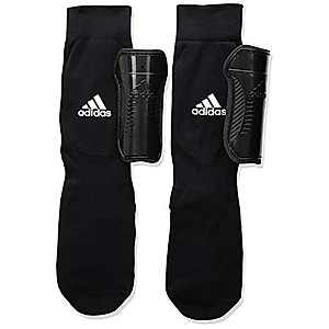 adidas Unisex-Child Performance Youth Sock Shin Guards, Black/White, Medium