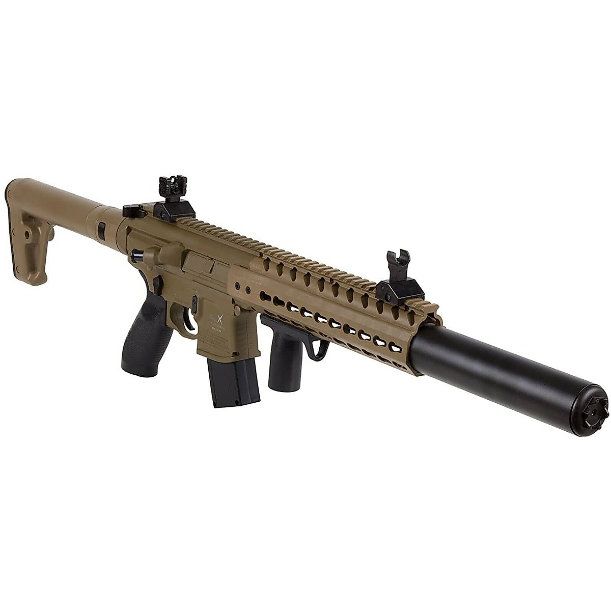 Sіg Sauer MCX .177 Cal CO2 FDE Air Rifle with Wearable4U CO2 90 Gram (2 Pack) and 500x Pellets Bundle
