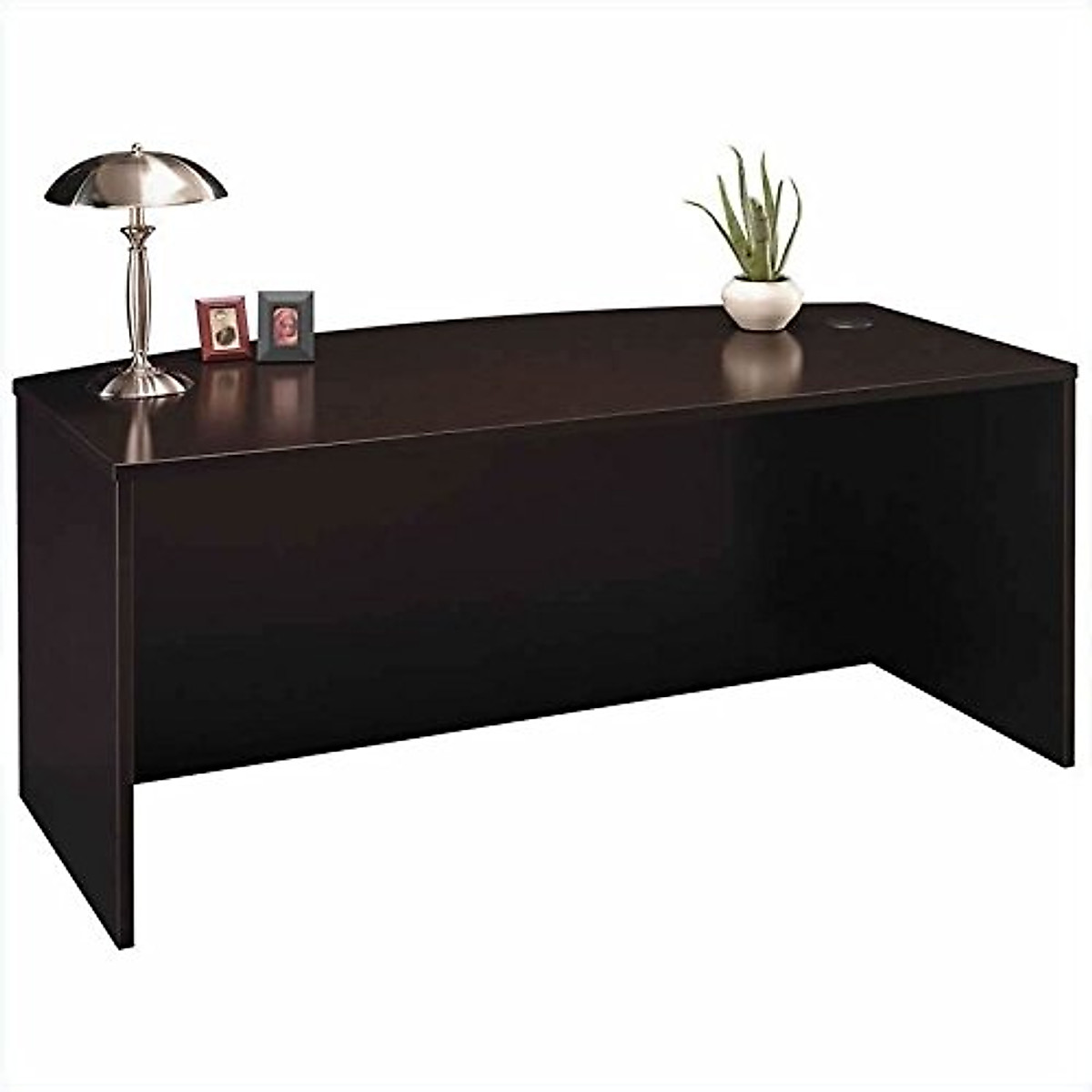 Bush Business Furniture Series C 5-Piece U-Shape Bow-Front Desk in Mocha Cherry