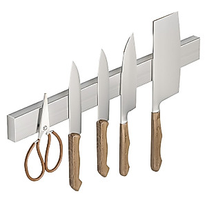 Magnetic Knife Holder for Wall, 16 Inch Stainless Steel Knife Magnetic Strip, Magnetic Knife Holder, Strong Powerful Magnetic Knife Strip, Punch-Free Multipurpose Magnetic Knife Rack