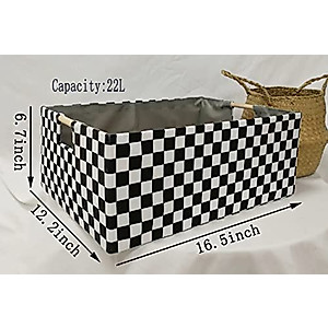 FUULOXE Storage Bin for Shelves Rectangle Closet Baskets Foldable Box with Handles, Gray Storage Bins, Storage Boxes for Home Office Car Dormroom