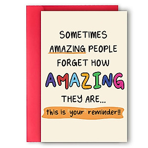 MQMRYeto Amazing People Remind Card, Goodbye Card, Coworker Leaving Card, Colleague Congrats Card, Friendship Thank You Appreciation Card for Teacher or Nurse, Proud of You Card Friend