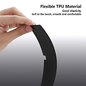 PlayVital ZealProtect Soft Protective Case for Nintendo Switch OLED, Flexible Protector Joycon Grip Cover for Nintendo Switch OLED with Thumb Grip Caps & ABXY Direction Button Caps - Black