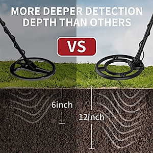 ULHUND Upgraded Metal Detectors for Adults-Professional Higher Accuracy Higher Sensitivity 9 Gold Detector with Bigger LCD Display, Advanced DSP Chip 10" Coil Metal Detector with 12'' Detection Depth