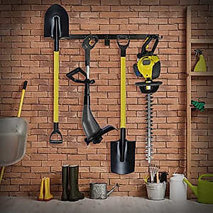 TIPSYTREE Garage Tool Organizer Wall Mount Yard Tool Organizer for Garage,2pcs Tool Storage Rack Garden Tool Hanger Max Load 400lbs for Garage, Garden and Yard