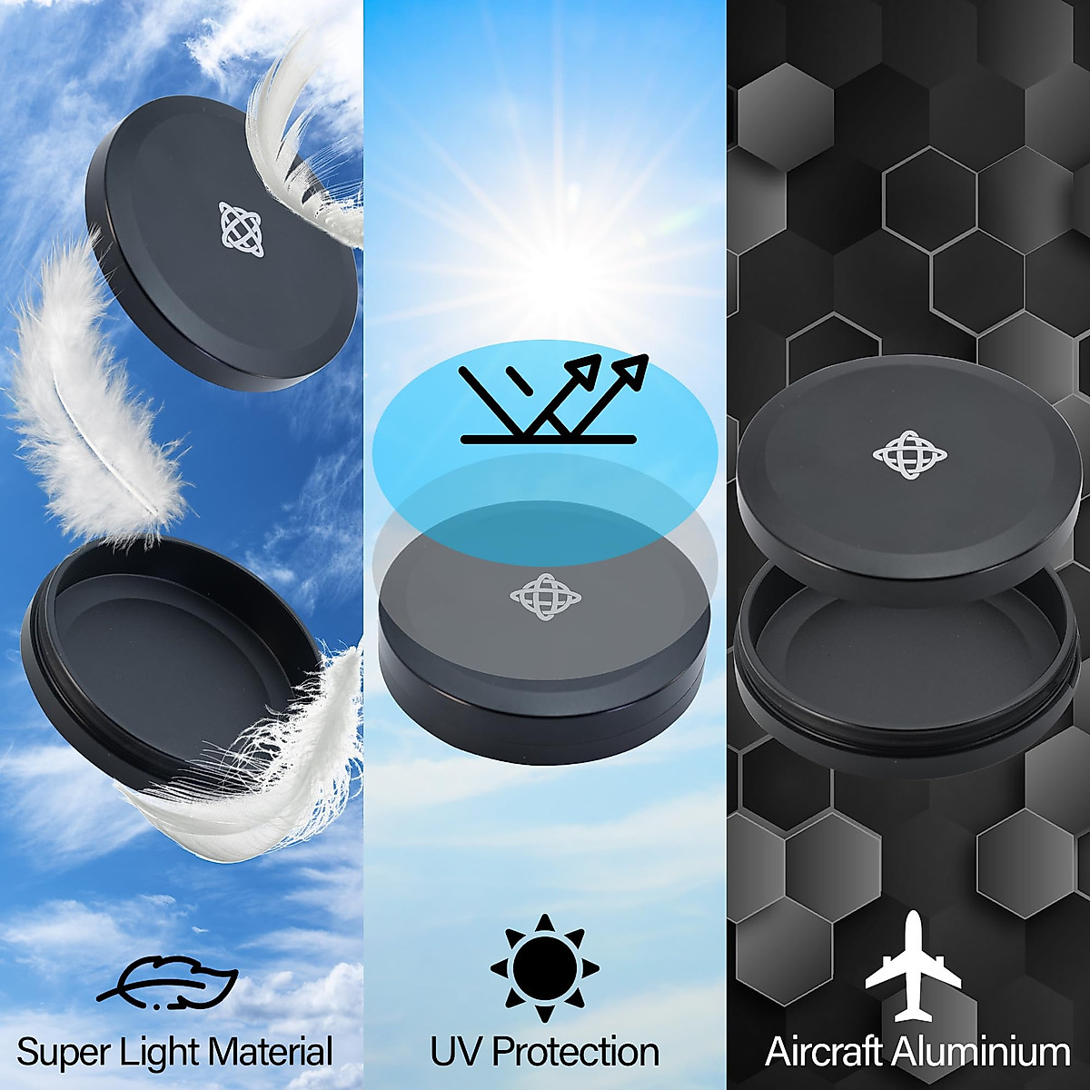 BlissLux Premium Metal Zyn Can - Smell Proof, Slim & EDC Storage