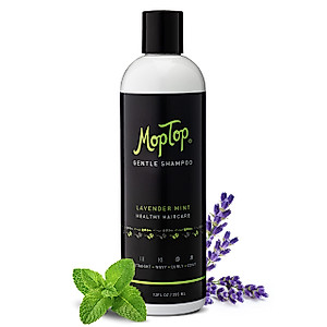 MopTop Gentle Shampoo, Salon Quality, Reduces Frizz, Cleanses Hair, All Hair Types, Sulfate & Paraben Free, Color Safe, Increases Moisture & Manageability for Smooth Silky Hair, 12oz