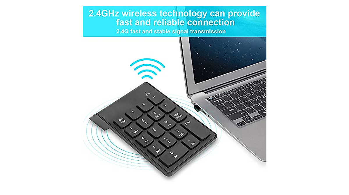 Mini Wireless Numeric Keypad - Silent & Stylish