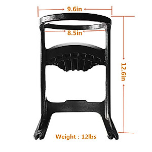 Yan Ran Firewood Kindling Splitter XL, Manual 8.5”-Dia. Log Splitter Wood Splitting Wedge Firewood Cutter, Heavy Duty Cast Iron Wood Splitter