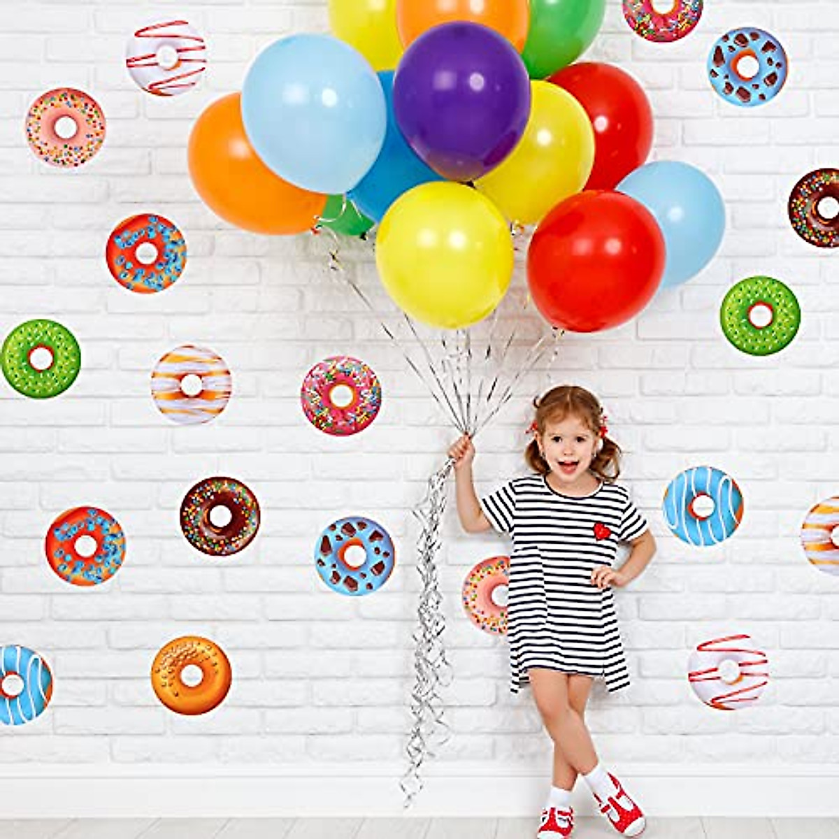 Colorful Donuts Cutouts for Parties - 50 Pieces Set