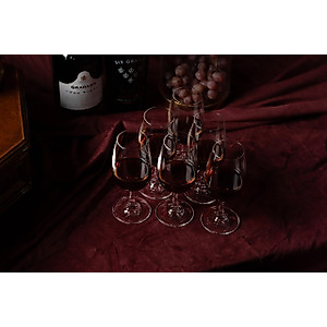 GLASSIQUE CADEAU Port and Dessert Wine, Sherry, Cordial, Aperitif Tasting Glasses | Set of 6 Small Crystal 7 oz Sippers | Mini Short Stem Nosing Taster Copitas