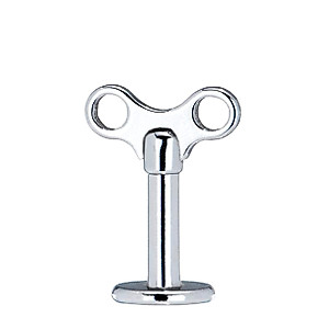 Forbidden Body Jewelry 16g 6mm Surgical Steel Tragus, Helix, Cartilage Earring and Labret Piercing Stud with Winding Key Top