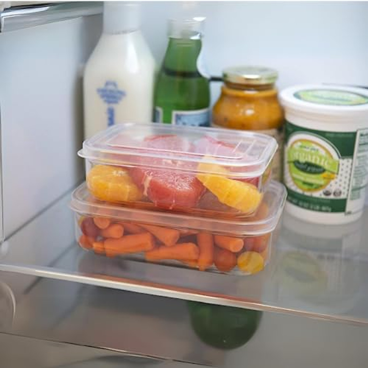 3 Set, Lustroware Micro Clear 13oz Food Storage Containers, BPA Free, Dishwasher Safe, Made in Japan