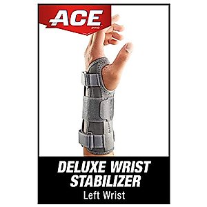 ACE Brand Carpal Tunnel Wrist Stabilizer, Wrist Support for Carpal Tunnel, Adjustable Wrist Brace with Memory Foam Palm, One Size Fits Most