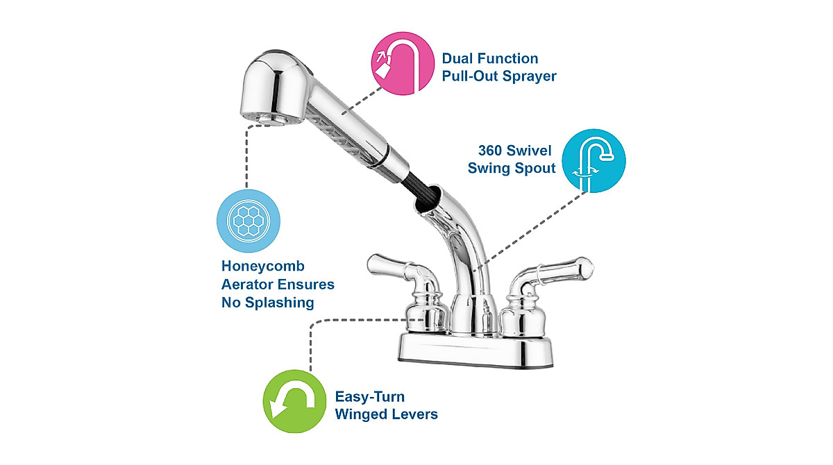 Pacific Bay Pull-Out Laundry Sink Faucet - Modern Design