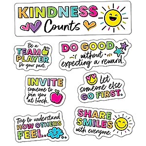 Carson Dellosa Kind Vibes Motivational Mini Bulletin Board Set—Kindness Counts Header with Inspirational Messages, Homeschool or Classroom Decor (15 pc)