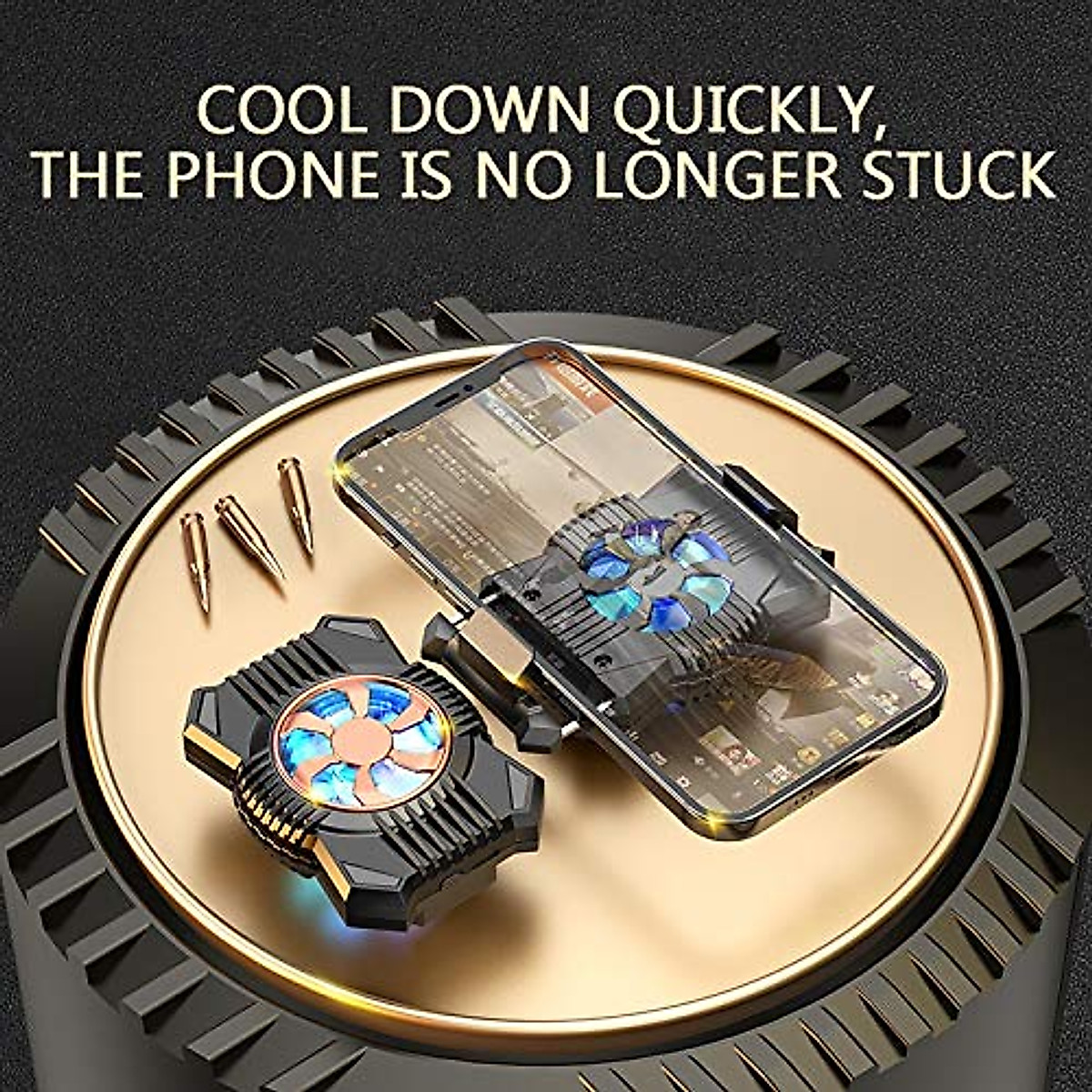 UXZDX CUJUX Universal Mobile Phone USB Game Cooler System Cooling Fan Gamepad Holder Stand Radiator (Color : B)