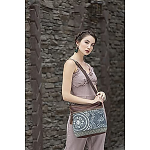 Myra Bags Vogue Canvas, leather & Rug Shoulder Bag S-1893