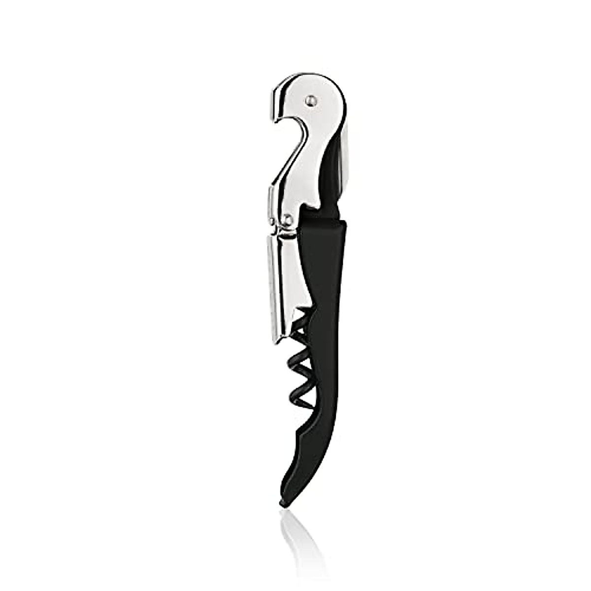 True Truetap Double Hinged Professional Waiter's Corkscrew - Wine Key and Wine Opener for Wine Bottles, Black