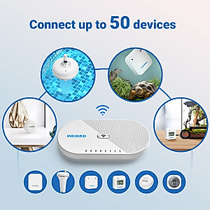 INKBIRD Wireless Pool Thermometer and WiFi Gateway Combo, with IBS-P01R Floating Thermometer for Swimming Pool, IBS-M1 WiFi Gateway Supports Wireless Thermometer Connection with Export Data