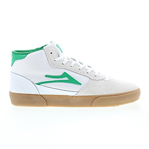 Lakai Cambridge Mid, Skate Shoes, White/Grass Suede, 12