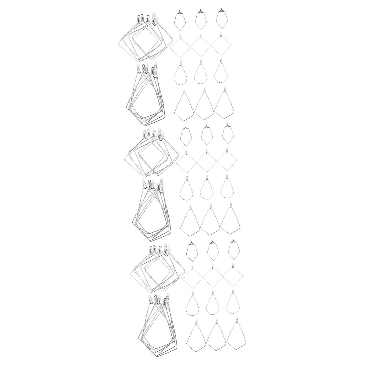 VILLCASE 3sets Earring Findings Charms Round Earring Circle Charms Jewelry Making Hoops for DIY Projects 24pcs*3