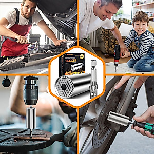 Super Universal Socket Tools Gifts for Men Dad Husband, Gifts for Mothers Fathers Day from Kids Son Daughters Wife Socket Power Drill Adapter Cool Gadgets for Men Birthday gifts for Women Men (1)