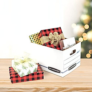 Bankers Box STOR/FILE Storage Boxes, Standard Set-Up, Lift-Off Lid, Letter/Legal, 6 Pack (0071303) , white