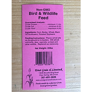 Homestead Harvest Ernst Grain Wildlife Feed, Non-GMO - Perfect Feed for Deer, Ducks, Squirrels, Turkeys, Rabbits, Geese, and More! (25 lb)