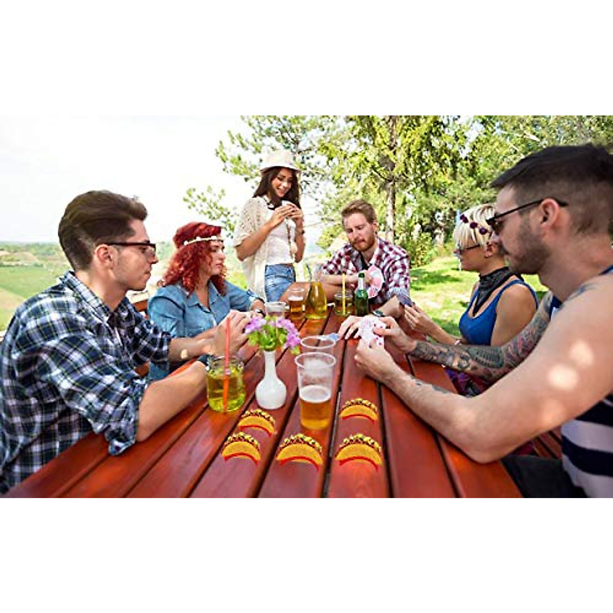 12 Pack Taco Holder, Taco Rack, Colorful Taco Stands, Microwave Safe Taco Shell Holders, Dishwasher and Grill Safe Taco Stand for Soft and Hard Shells,Taco Rack Stand for Dinner Party