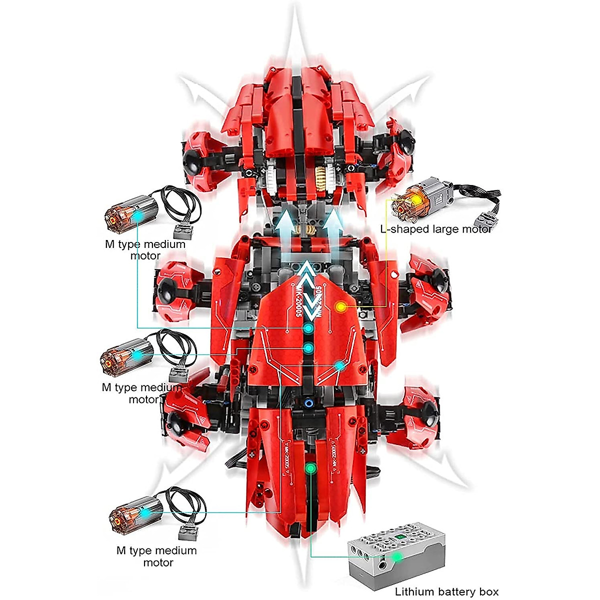 Zcciss Walking Tank (Hexapod) Robot MK-Hexa 20005 Building Kit;Awesome Programmable Engineering Mechanical Military Walker Toy Model Set