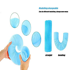 Hamiledyi Small Pet Collapsible Tunnel, Portable Hamster Outdoor/Indoor Playpen, Guinea Pig Fun Hideout Accessories Tent Toys for Bunnies Rats Gerbils Ferrets (Blue)