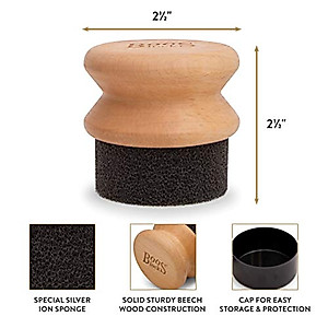 John Boos Butcher Block Oil & Cream Applicator, 1 count, Beechwood