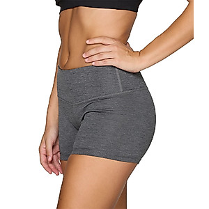 EAFW Women's Ablaze Eco-Friendly Recycled Polyester 3" Bike Short (Heather Charcoal, Small)