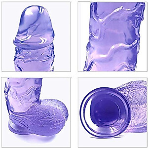 10.1 inches Hidden Packing Silicone Suction Cup Realistic Classic Dick Wand with Strong Suction Cups for Men and Women or Men's and Women's Games-A7